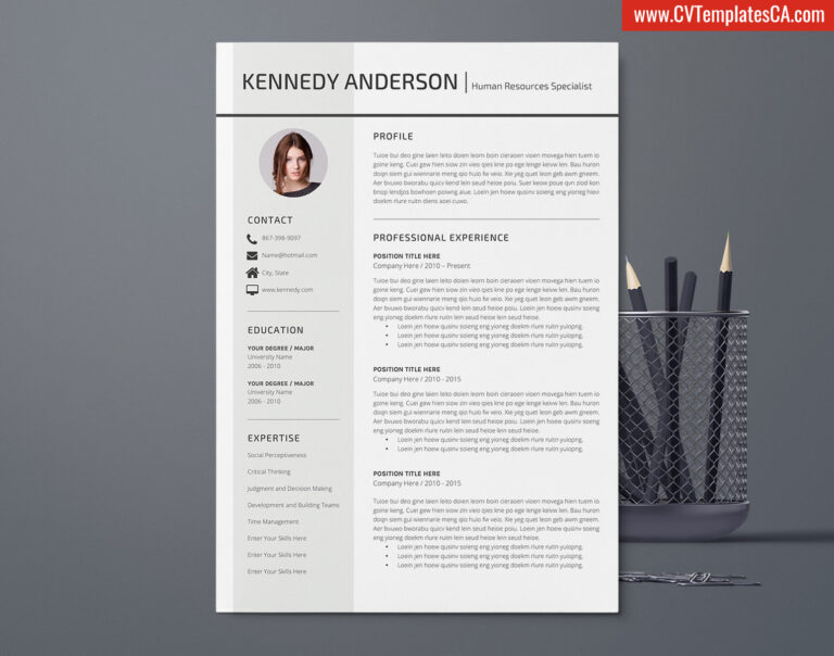 Creative Resume / CV Template for Microsoft Word, Cover Letter ...