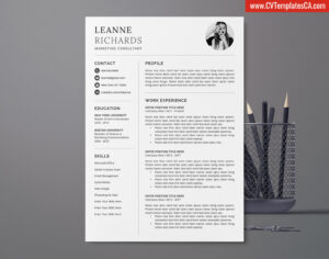 CVTemplatesCA.com – Modern and Professional CV Templates for MS Word