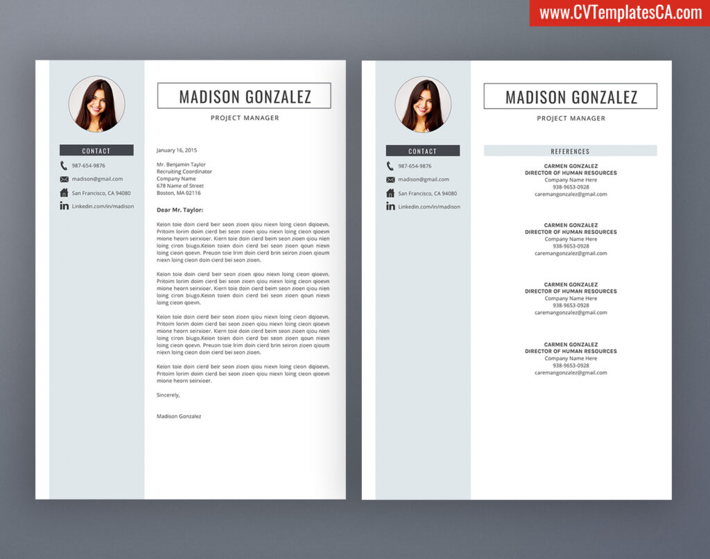 Modern CV Templates / Resume Templates for Microsoft Word, Curriculum ...