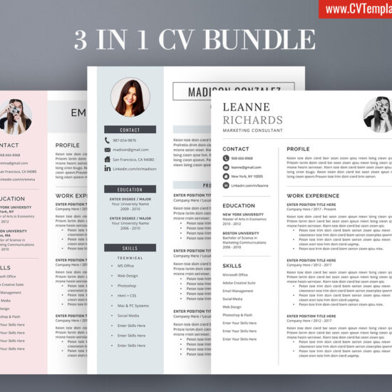 CVTemplatesCA.com – Modern and Professional CV Templates for MS Word