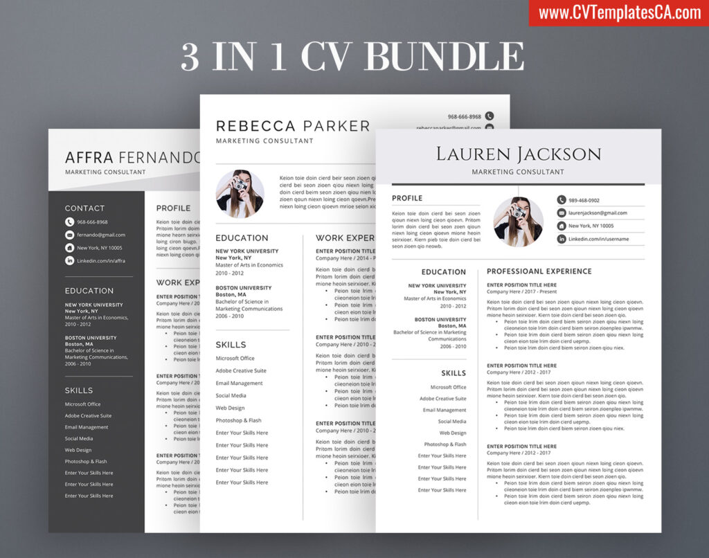 CV Bundle – CVTemplatesCA.com