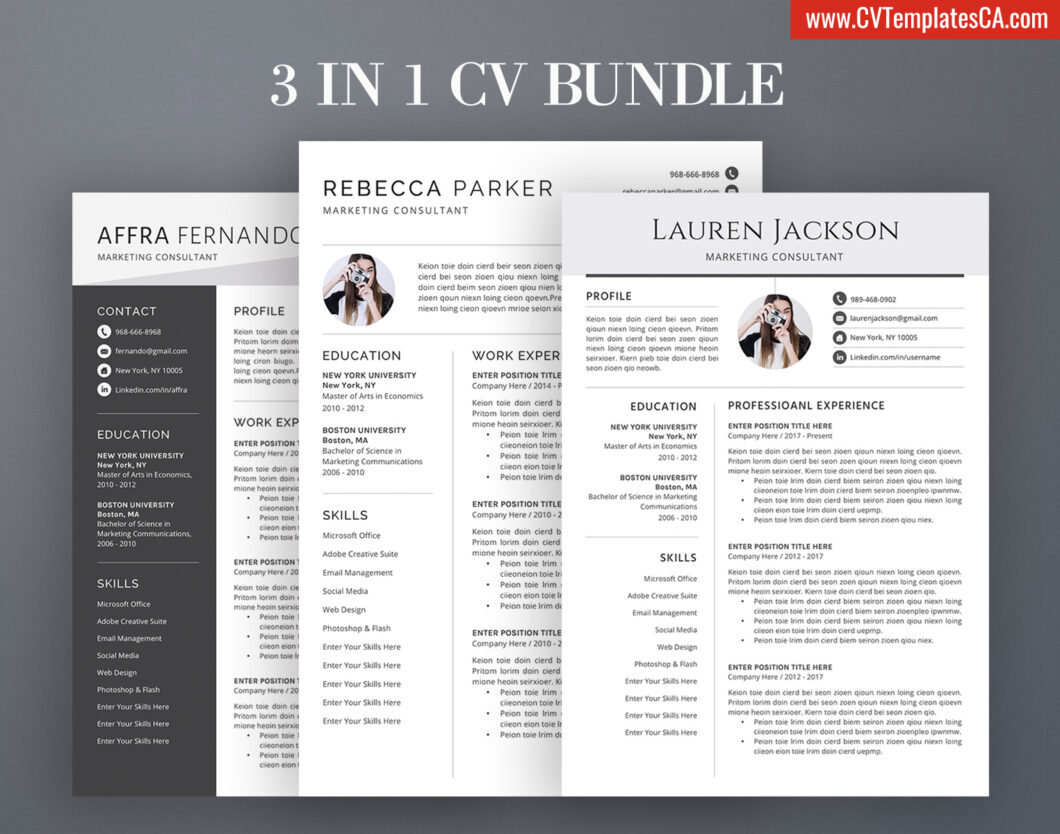 CV Bundle – CVTemplatesCA.com